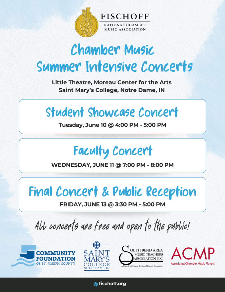 Chamber Music Summer Intensive: Final Concert & Public Reception ...
